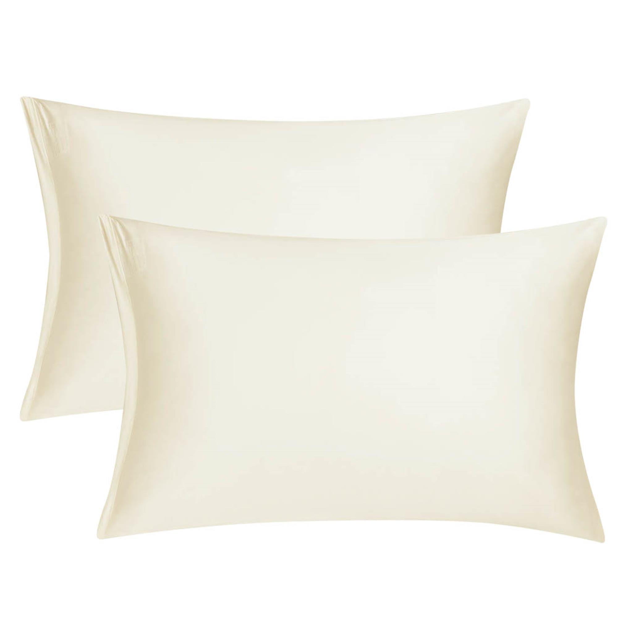 Unique Bargains Pillow Covers Silky Satin Zipper Pillowcases Set of 2 ...