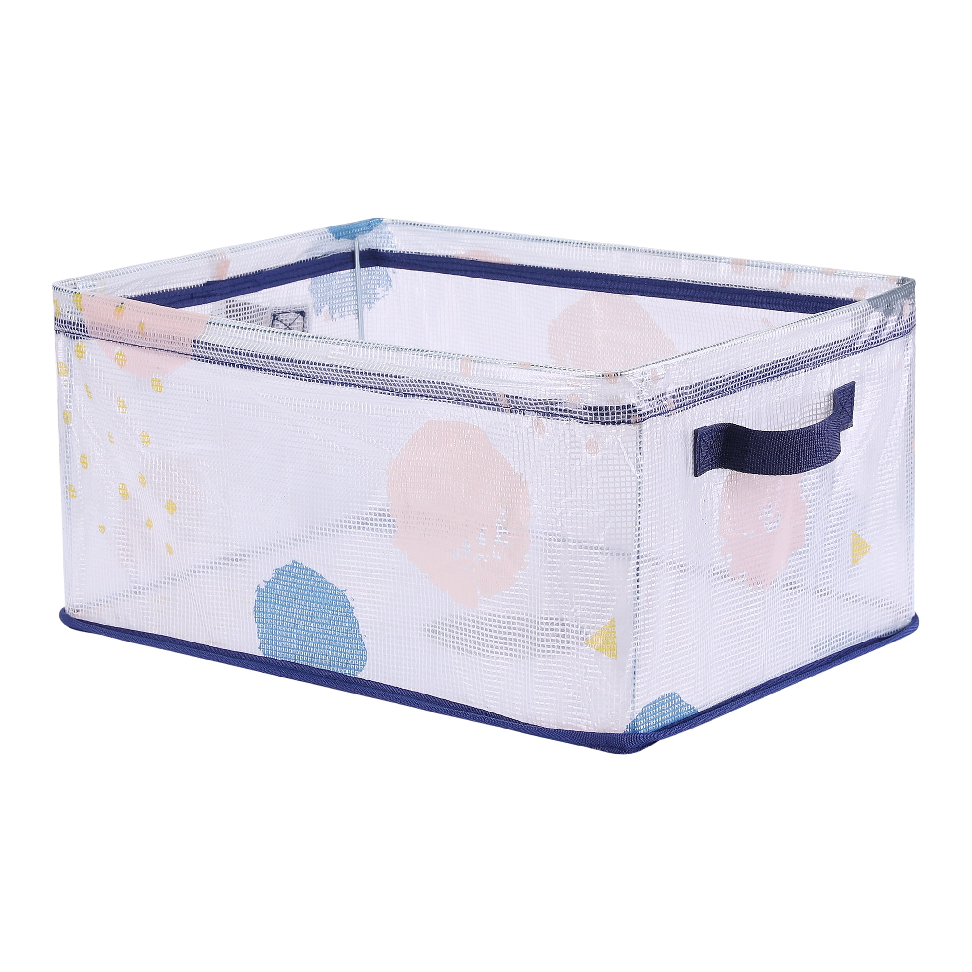 Unique Bargains Storage Bin with Handles Collapsible Storage Basket for ...