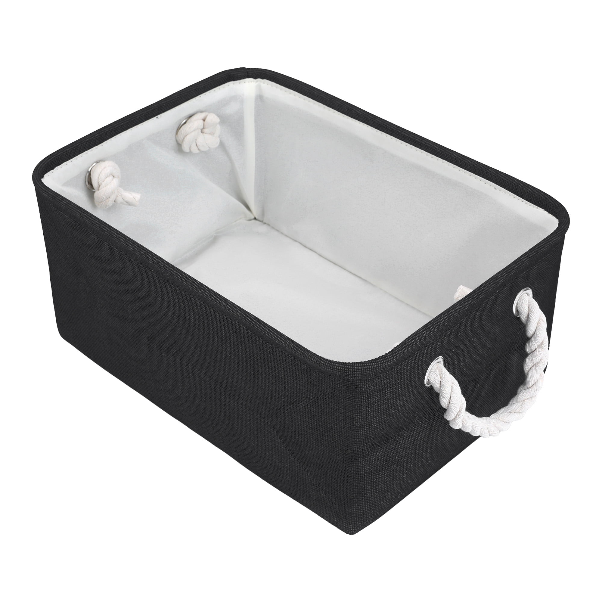 Unique Bargains Storage Bin with Handles for Closet Organizers Black 14 ...