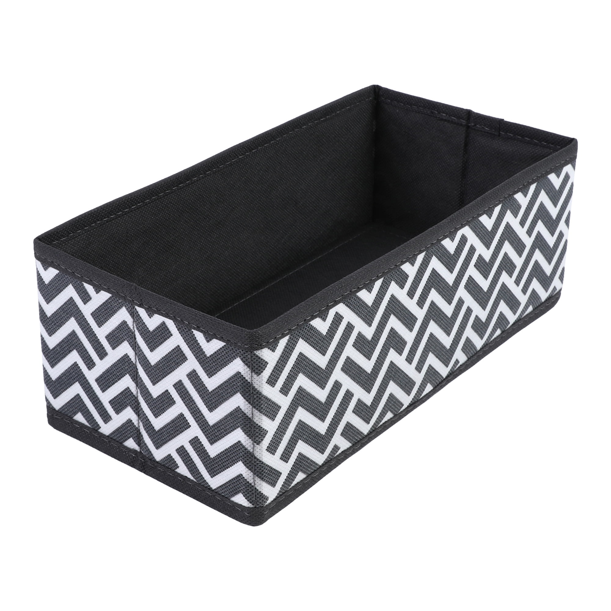 Unique Bargains Storage Bins for Closet Organizers Wavy Pattern Black ...