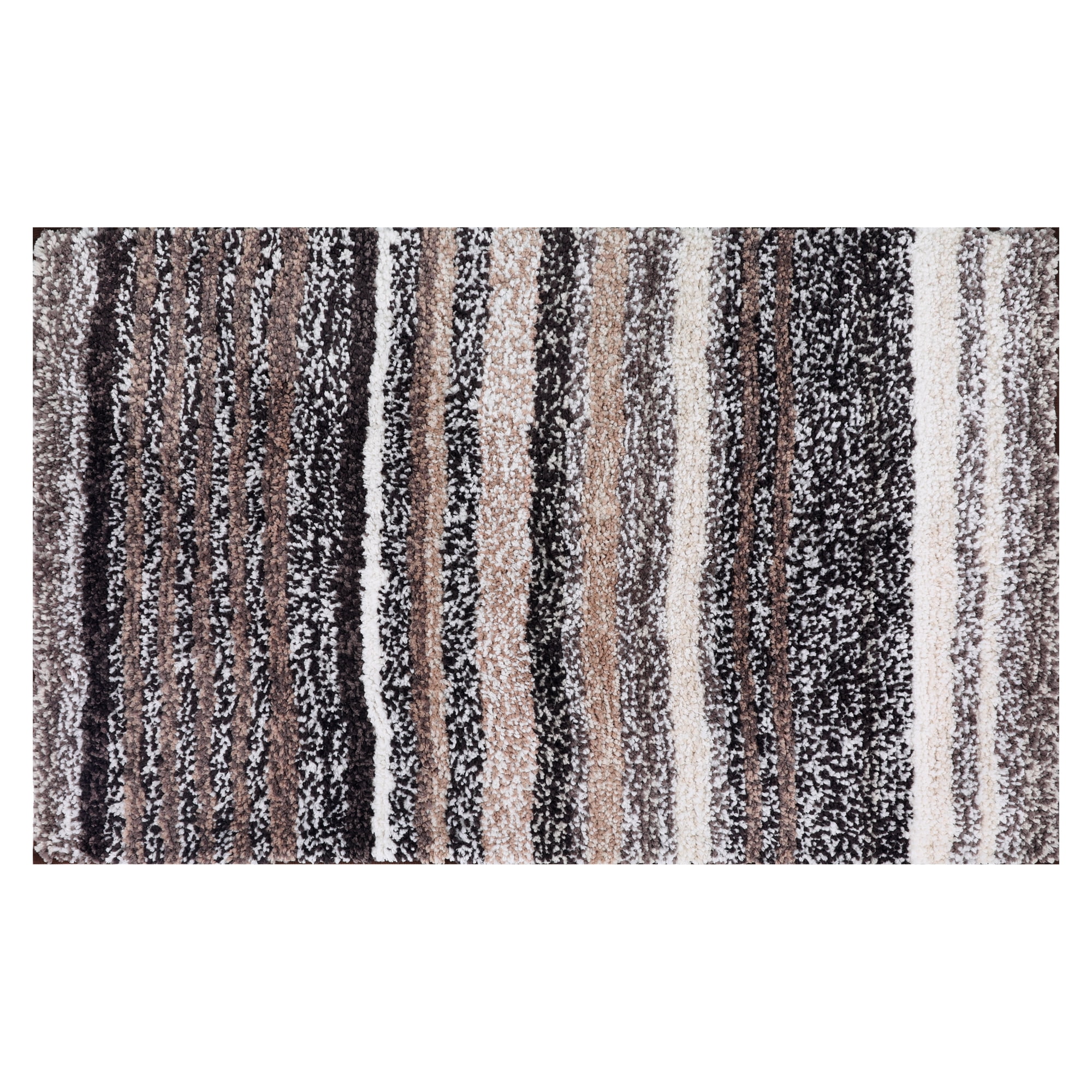 Unique Bargains Striped Bathroom Mat Soft Non-Slip Quick Dry Bath Rugs ...