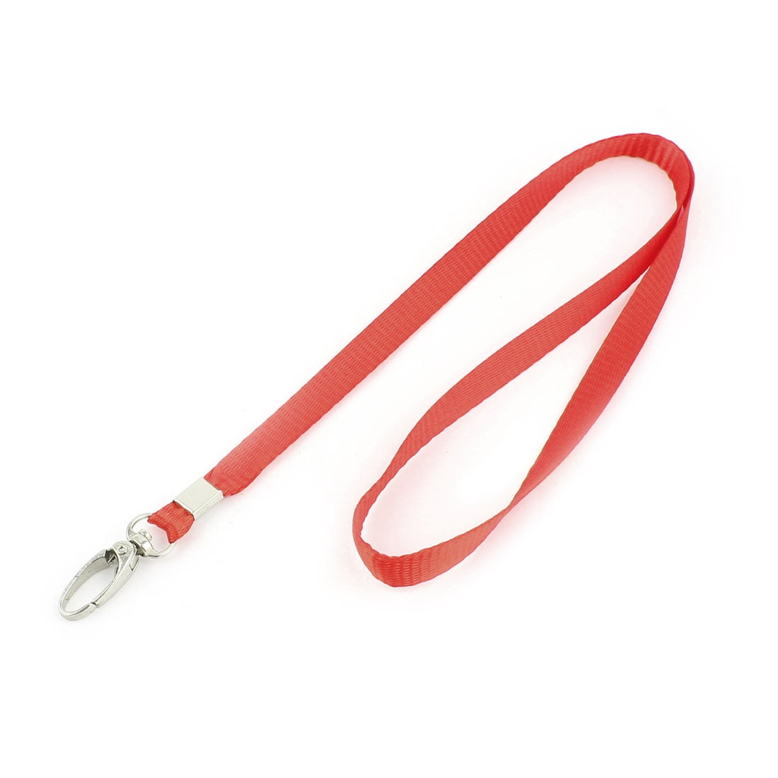 Unique Bargains Swivel Metal Clip Flat Lanyard Neck Strap Red for ...