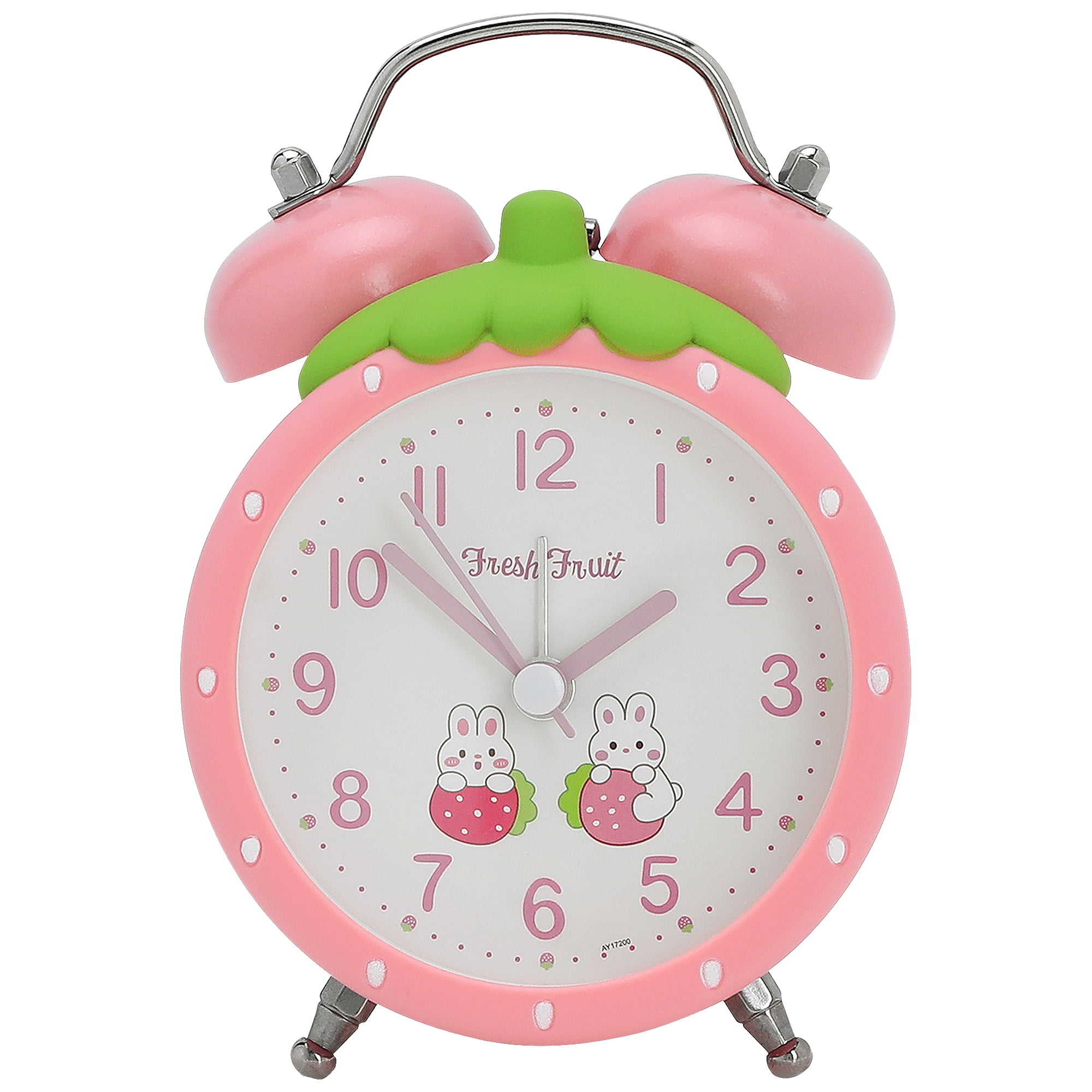 Unique Bargains Traditional Dual Bell Design Loud Alarm Pink 3.5"L x 2. ...