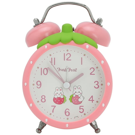 Unique Bargains Traditional Dual Bell Design Loud Alarm Pink 3.5"L x 2. ...