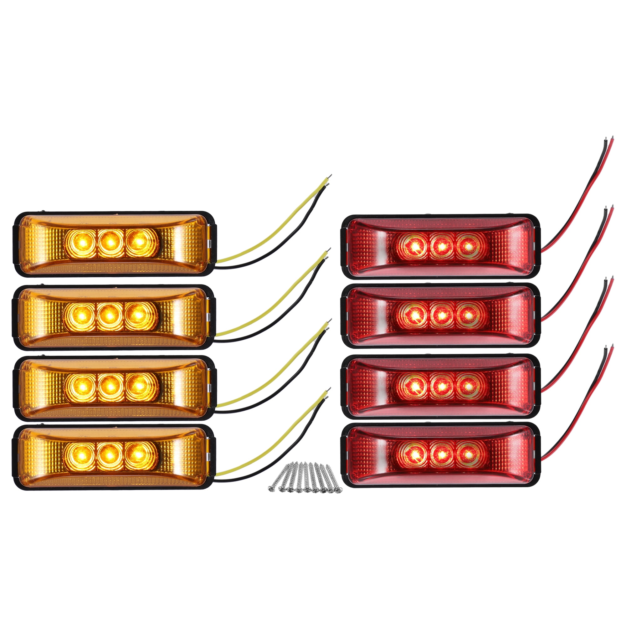 Unique Bargains Trailer Light 3 LED Sealed 4" Turn Tail Signal Marker ...