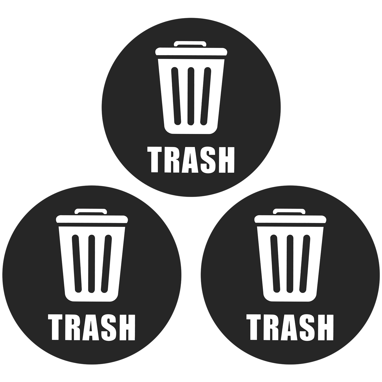 Unique Bargains Trash Stickers Decals Bin Labels Large Vinyl for Steel ...