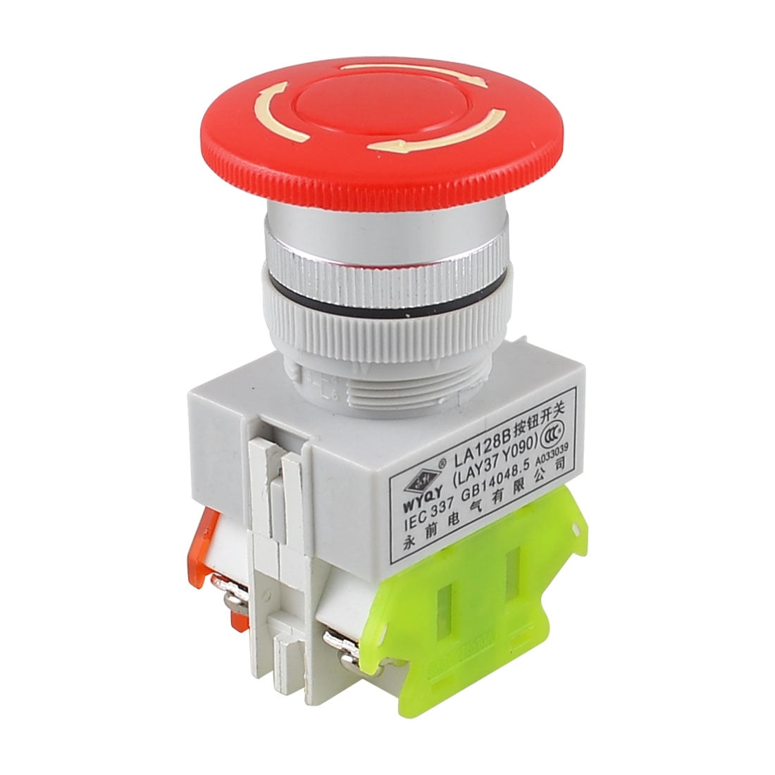 Unique Bargains Ui 660v Ith 10a Self Locking Emergency Stop Red Push