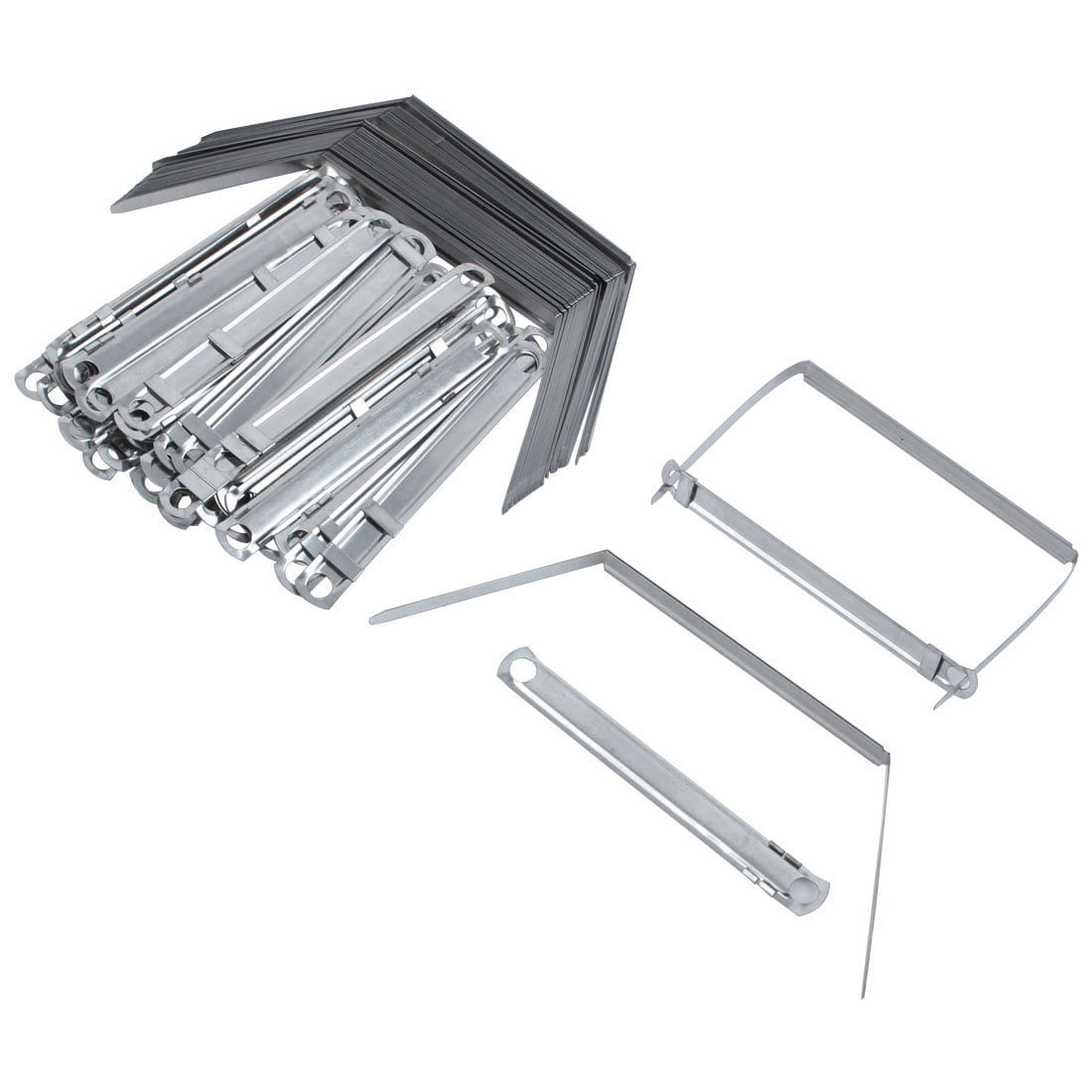 Unique Bargains Unique Bargains 50 Sets Silver Tone Paper Fastener 2 ...