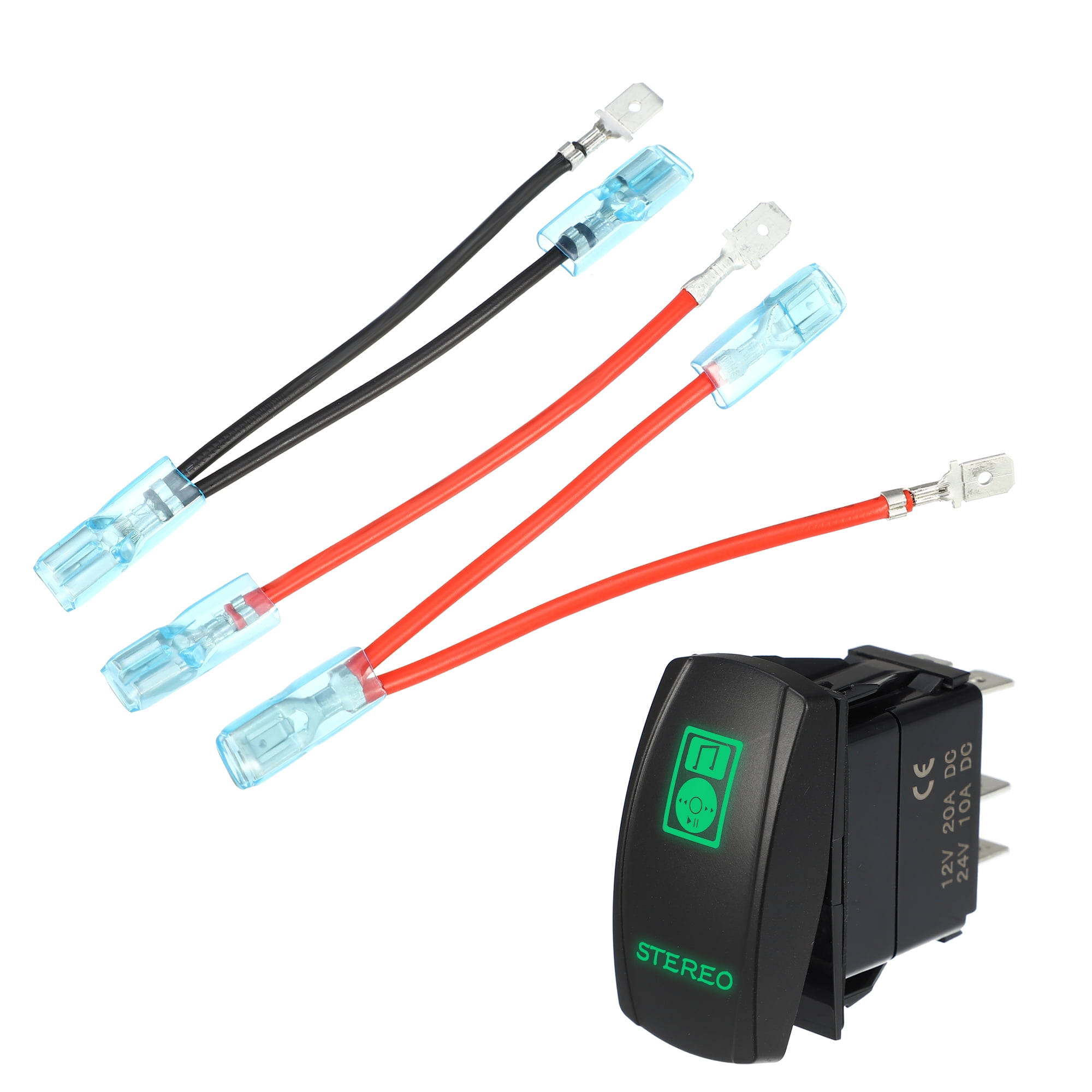 Unique Bargains Universal Car Stereo LED Light Bar 5 Pin Momentary ...