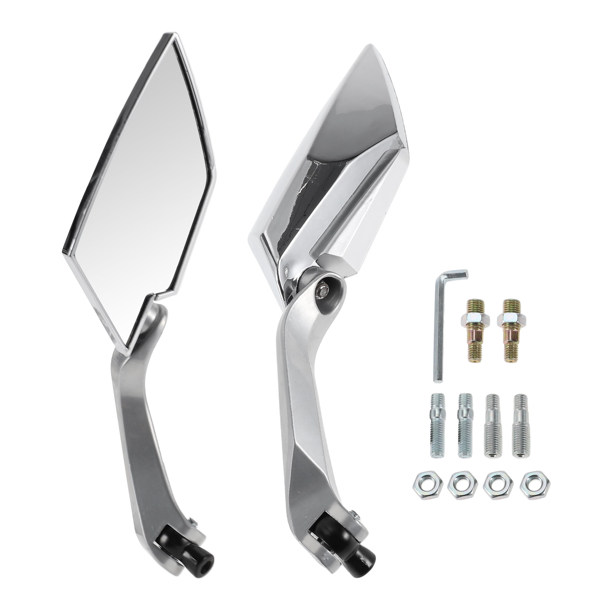 Unique Bargains Universal Motorcycle Rear View Mirrors Adjustable Bar ...