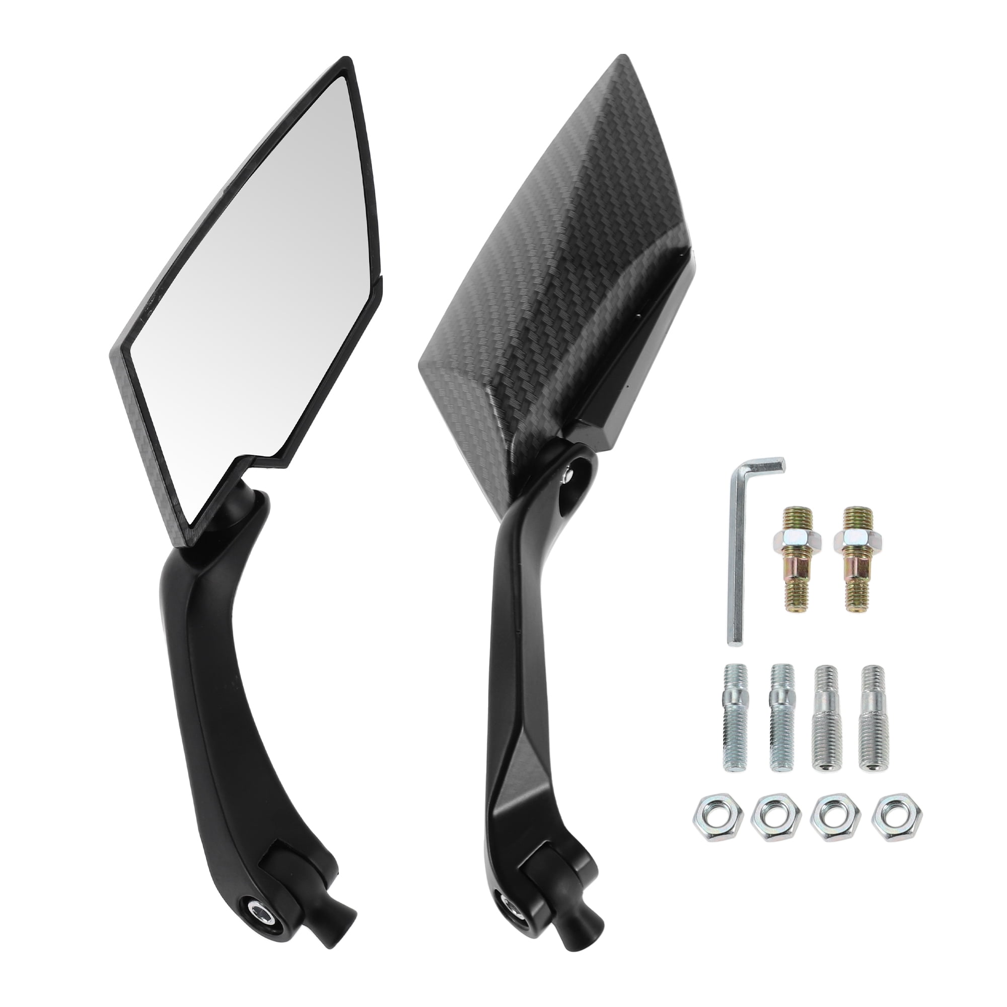 Unique Bargains Universal Motorcycle Rear View Mirrors Adjustable Bar ...