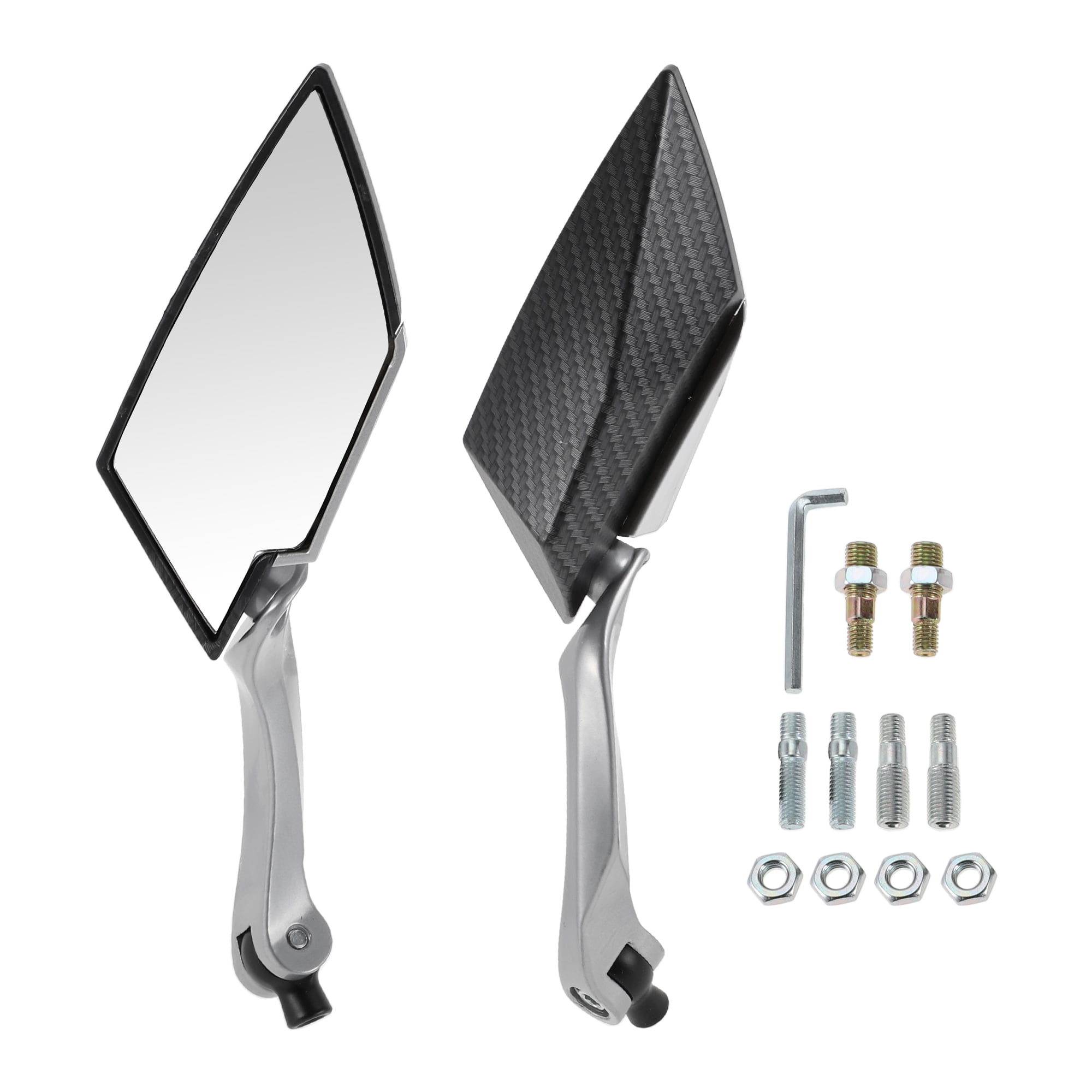 Unique Bargains Universal Motorcycle Rear View Mirrors Adjustable Bar ...