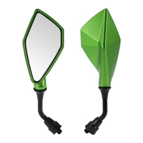 Unique Bargains Black Motorcycle Rear View Mirror Pair, Universal Fit ...