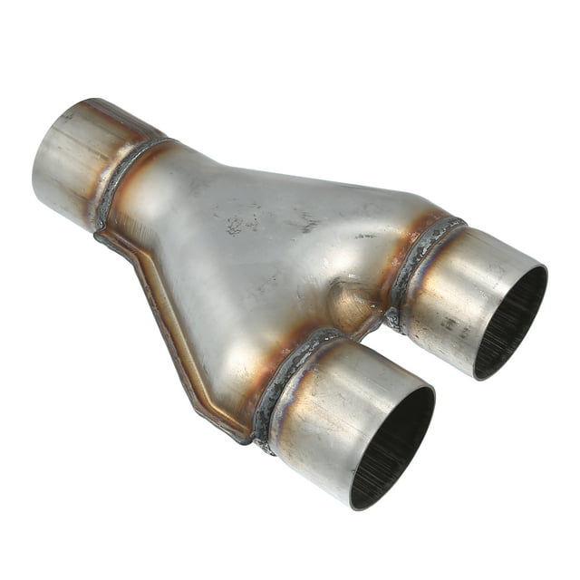 Unique Bargains Universal Y-shaped Exhaust Pipe 2.5 Inch Inner 2.5 Inch ...
