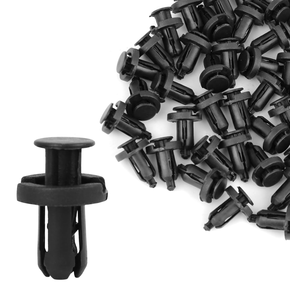 Unique Bargains Uxcell 10mm Plastic Push Type Rivet Retainer Fastener ...
