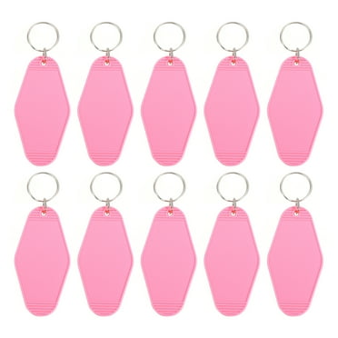 Unique Bargains 6 Pcs Key ID Label Tags Split Ring Keyring Keychain ...