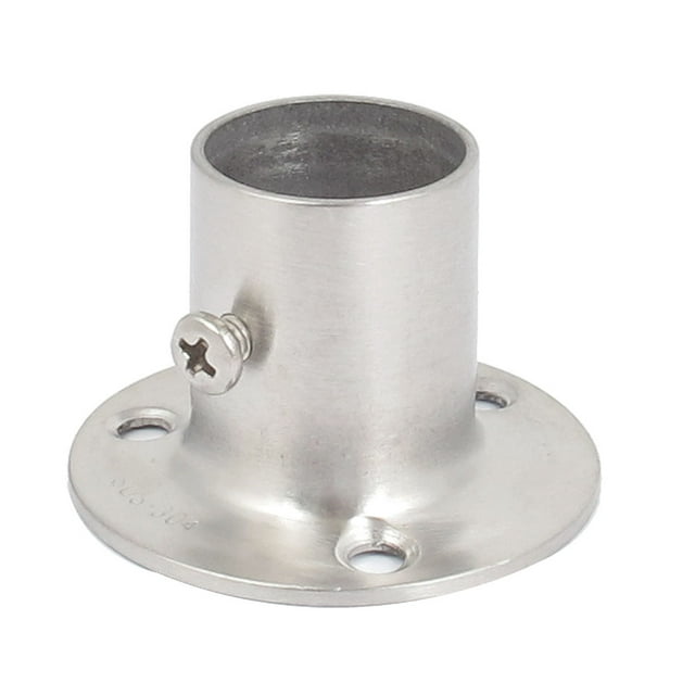 Unique Bargains Wardrobe Hanging Rail Rod End Flange Support Bracket ...