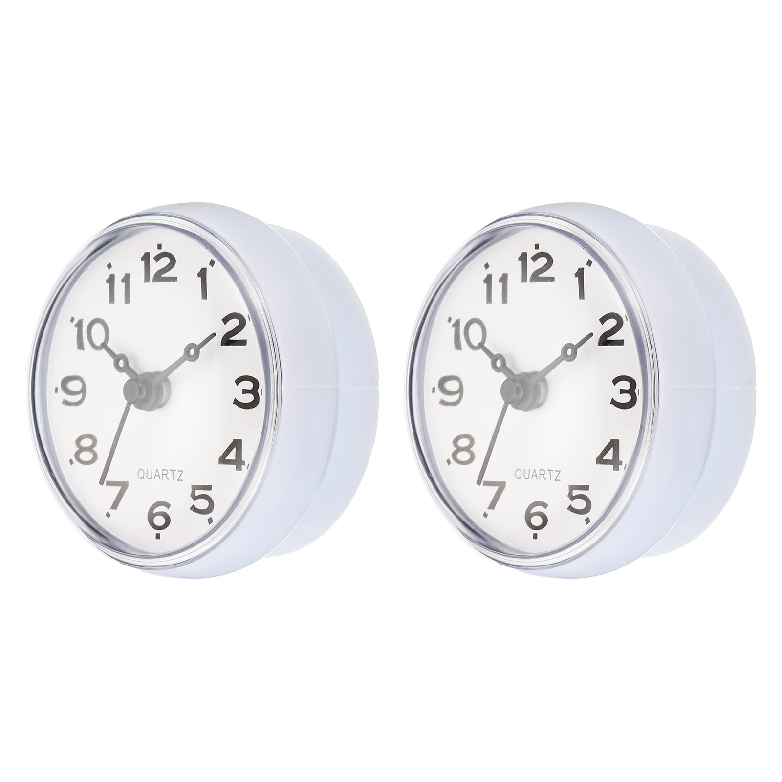 Unique Bargains Waterproof Shower Clock, 2 Pack Non Ticking Silent Mini ...