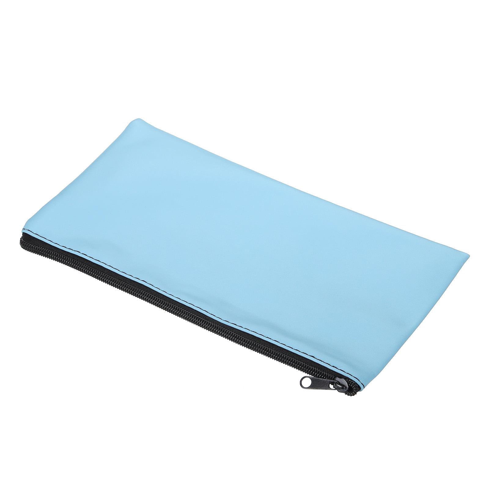 Unique Bargains Waterproof Zipper Bag Leatherette Compact Bills Pencil ...