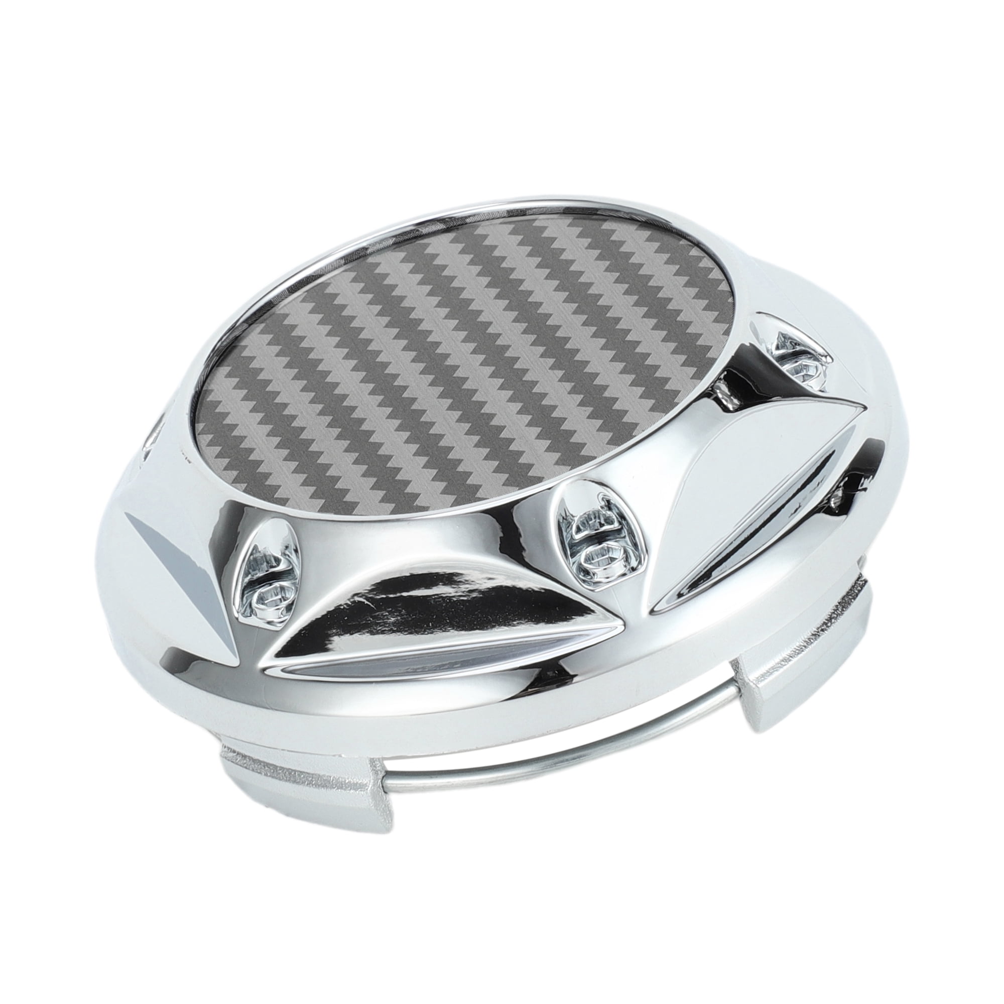 Unique Bargains Wheel Center Caps 68 mm Silver Tone 1Pc with Black ...