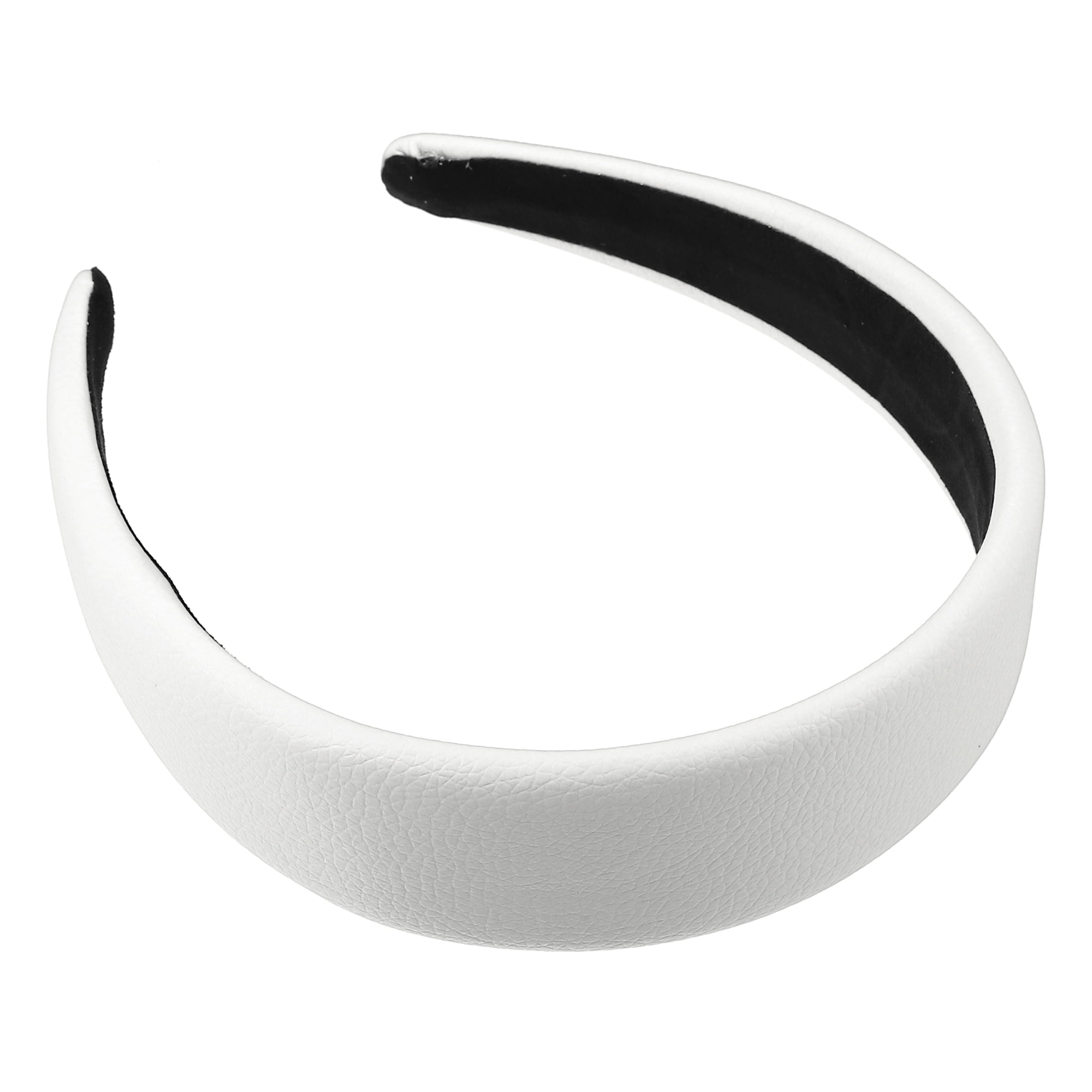 Unique Bargains White Headbands for Women, Faux Leather Headband for ...