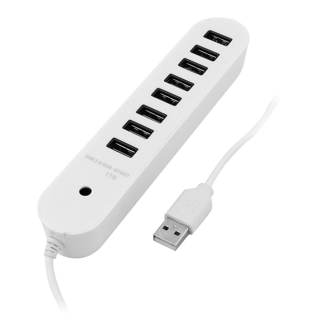 Unique Bargains White Rectangle 1m 3.3ft Cable 8 Ports USB 2.0 Hub ...