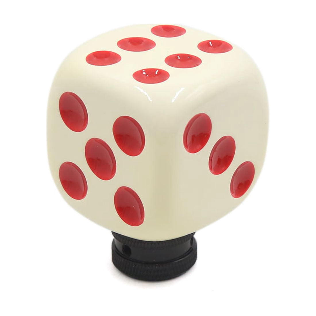 Unique Bargains White Red Dice Design Manual Gear Shift Lever Knob for Car Vehicle Auto ...