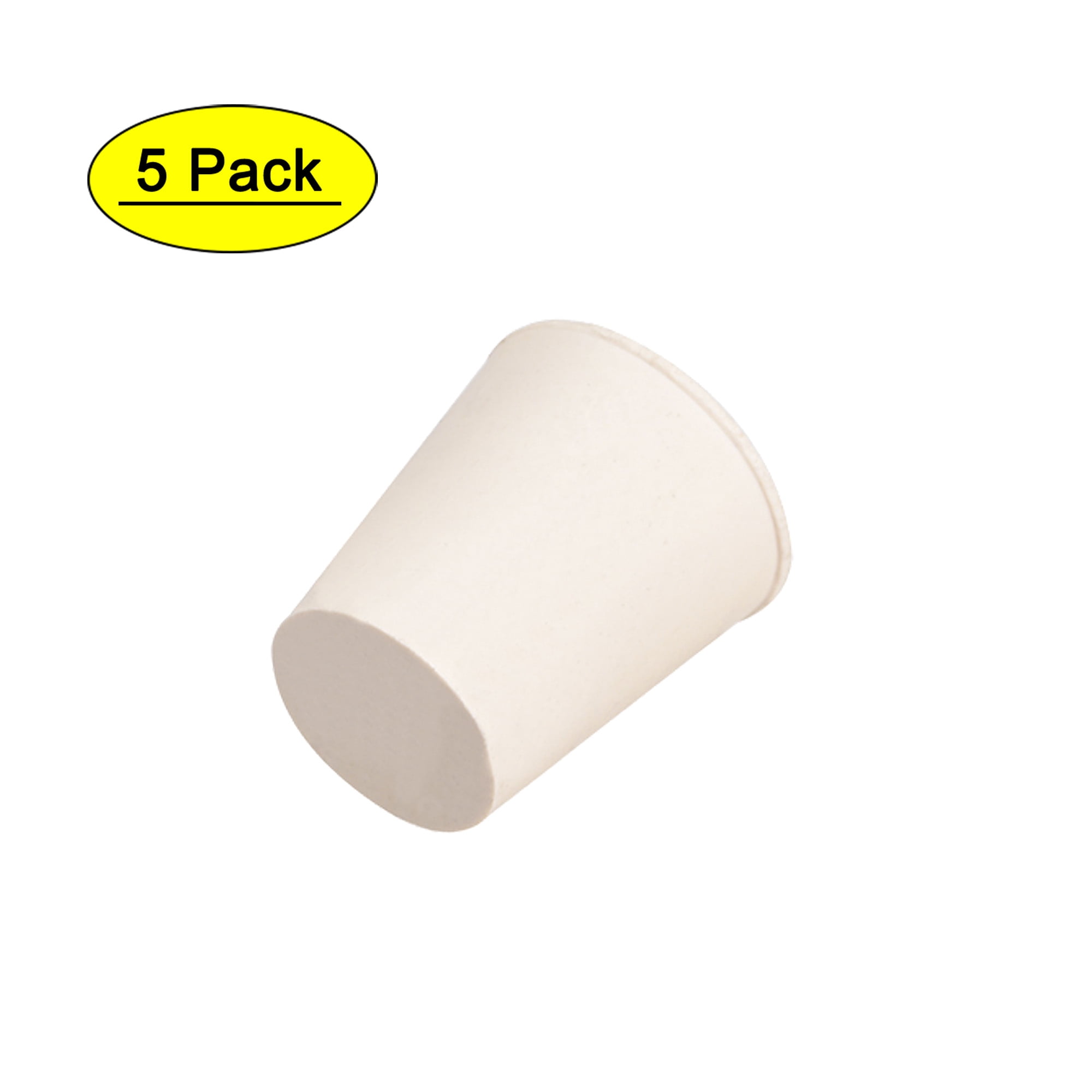 Unique Bargains White Tapered Shaped Solid Rubber Stopper for Lab Tube ...
