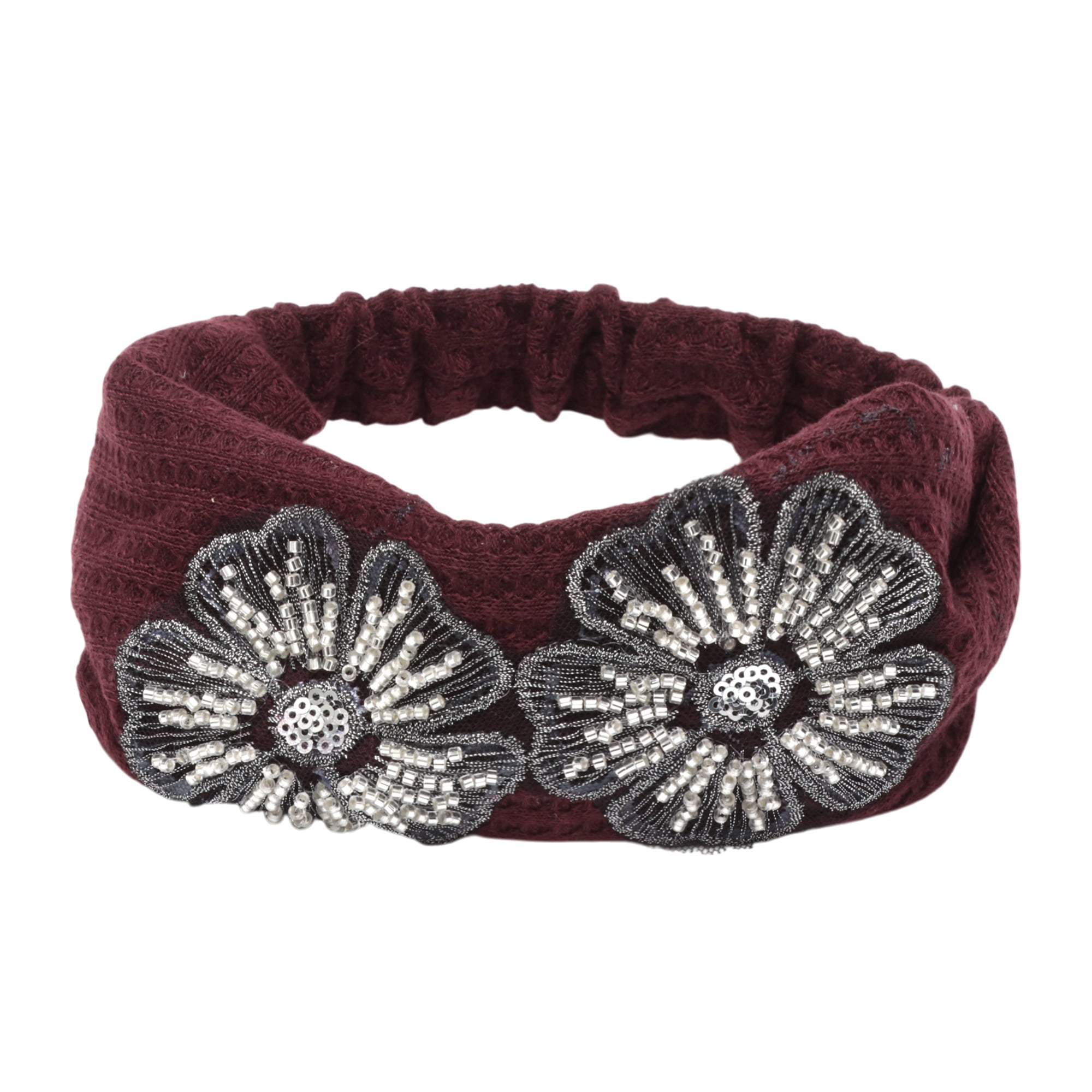 Unique Bargains Wide Five Petals Headband 1 Pc Dark Red - Walmart.com