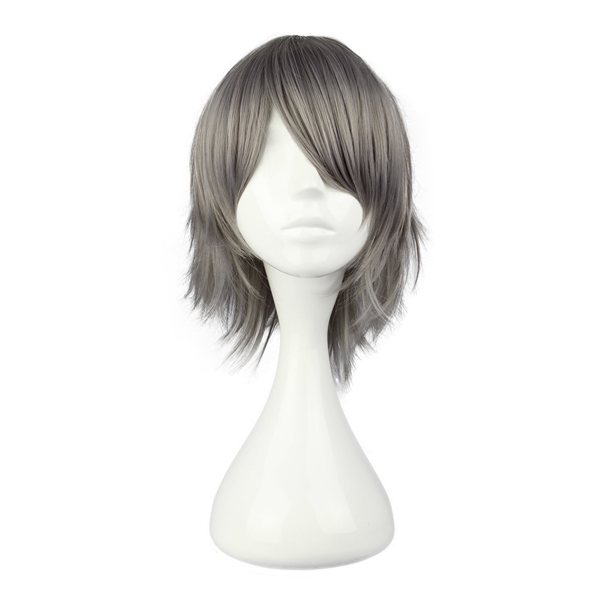 Unique Bargains Wigs for Women 13" Gray Wigs with Wig Cap - Walmart.com