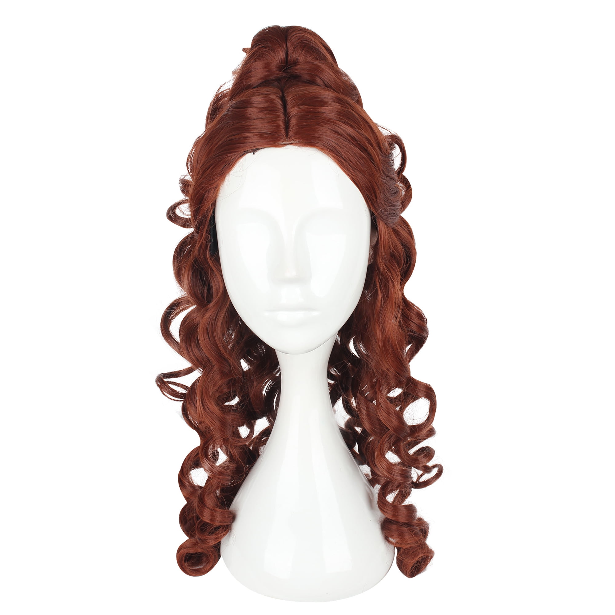 Unique Bargains Wigs for Women 22" Brown Curly Wig with Wig Cap ...