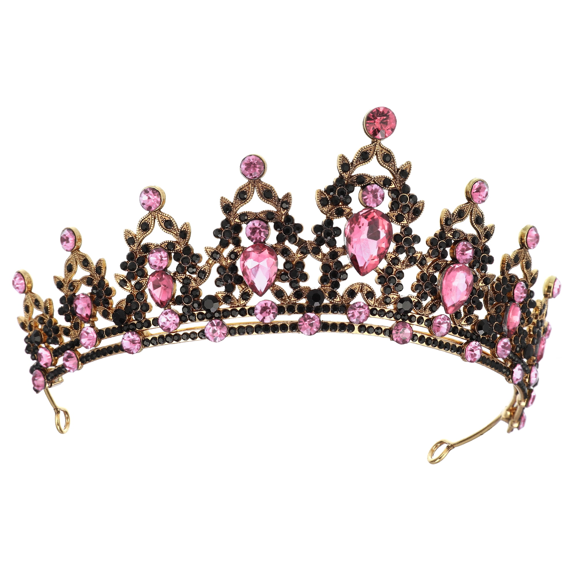 Unique Bargains Women Faux Crystal Queen Crowns Tiara Princess ...