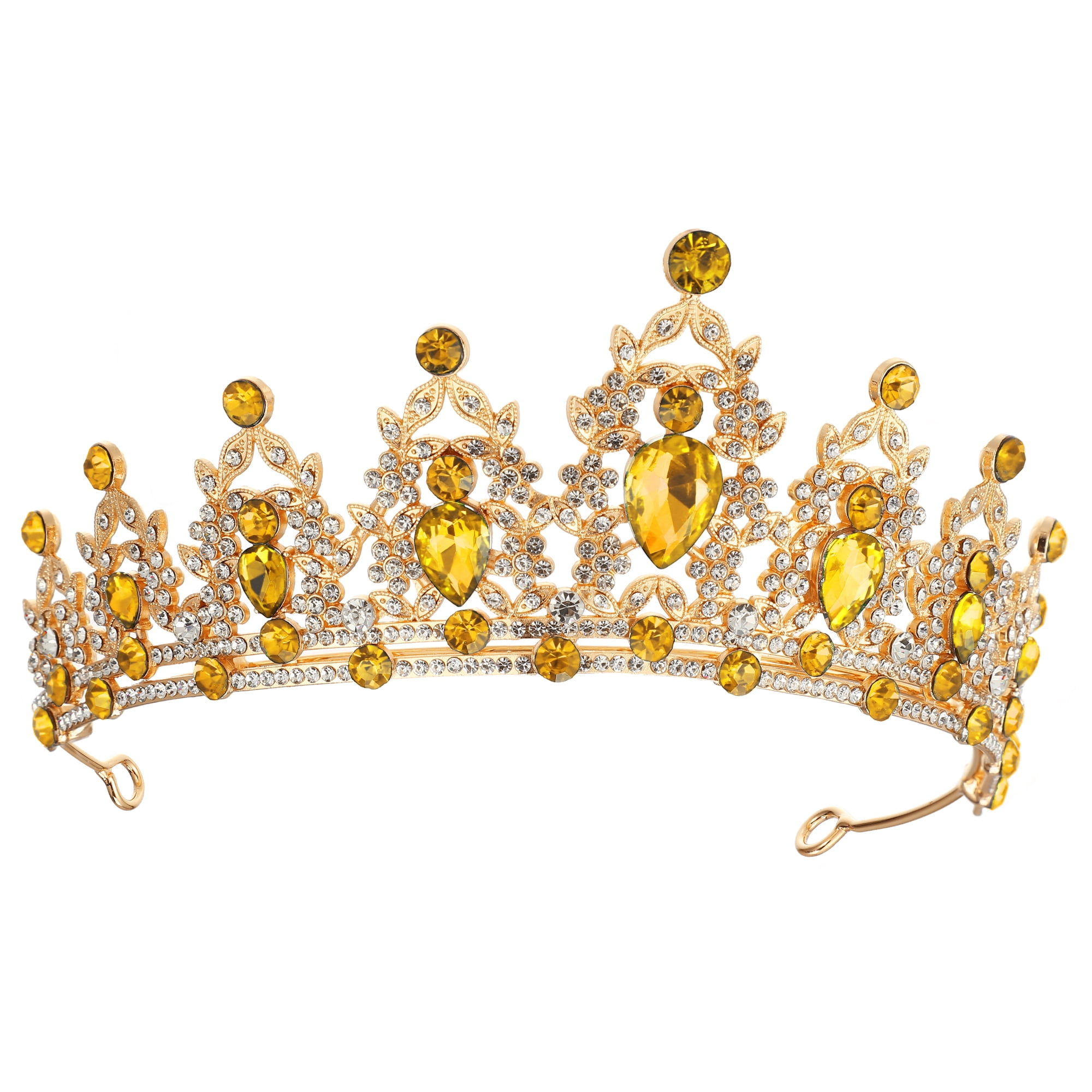 Unique Bargains Women Faux Crystal Queen Crowns Tiara Princess ...
