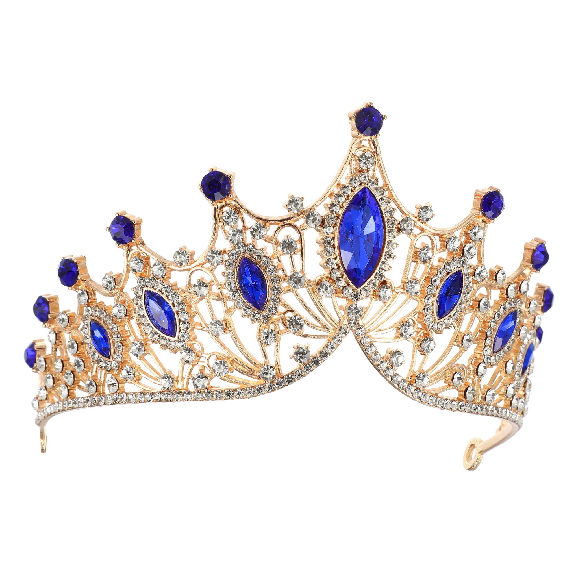 Unique Bargains Women Faux Crystal Queen Crowns Tiara Rhinestone Tiaras ...