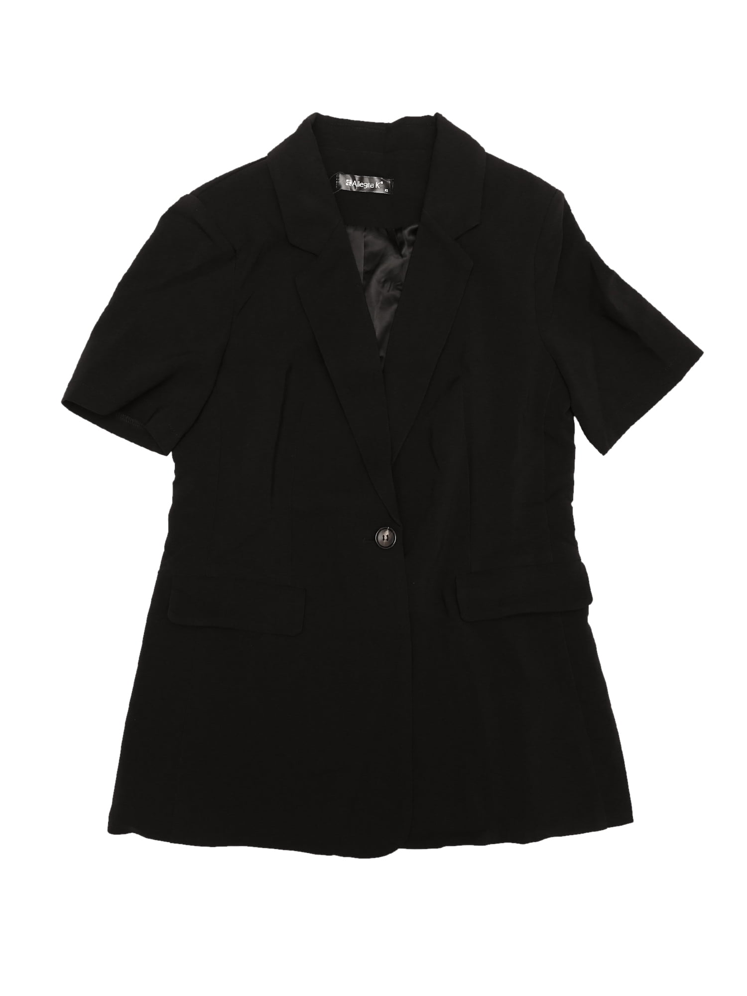 Unique Bargains Women Short Sleeve Button Down Open Front Blazers with ...