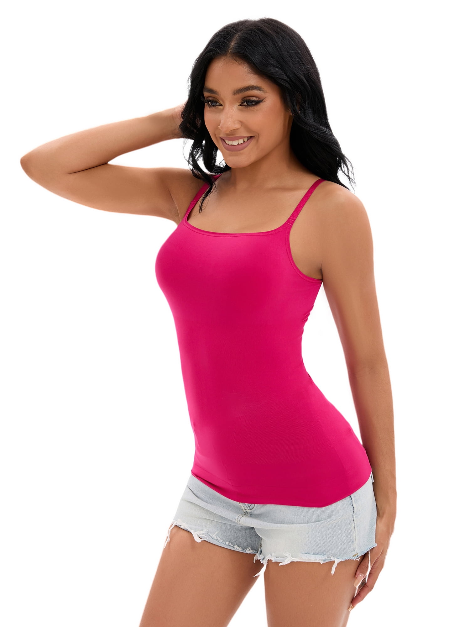 Unique Bargains Women's Adjustable Straps Tops No Trace Body Shaper ...