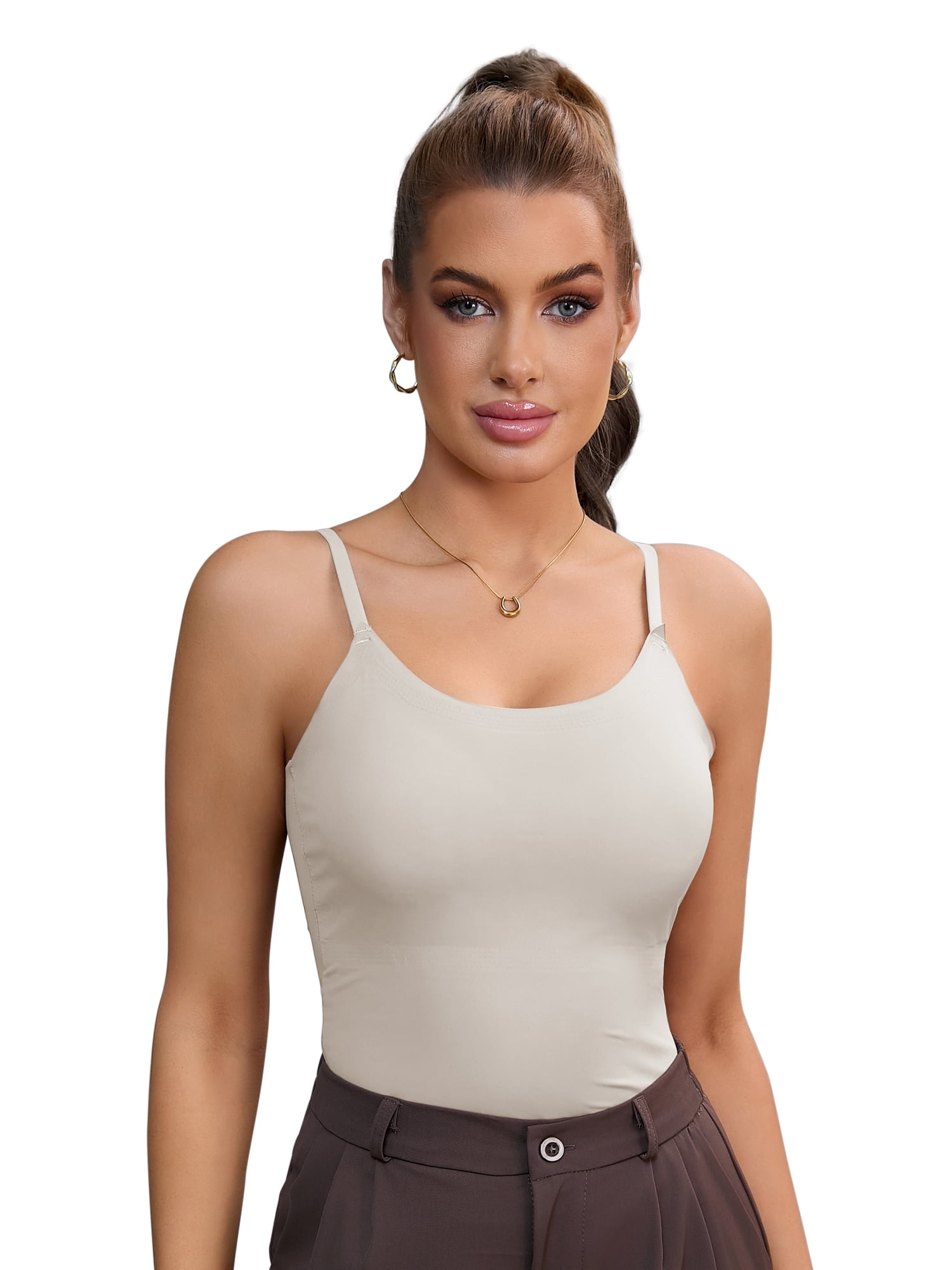 Unique Bargains Women's Body Shaper Cami Vest Tummy Control Shapewear ...