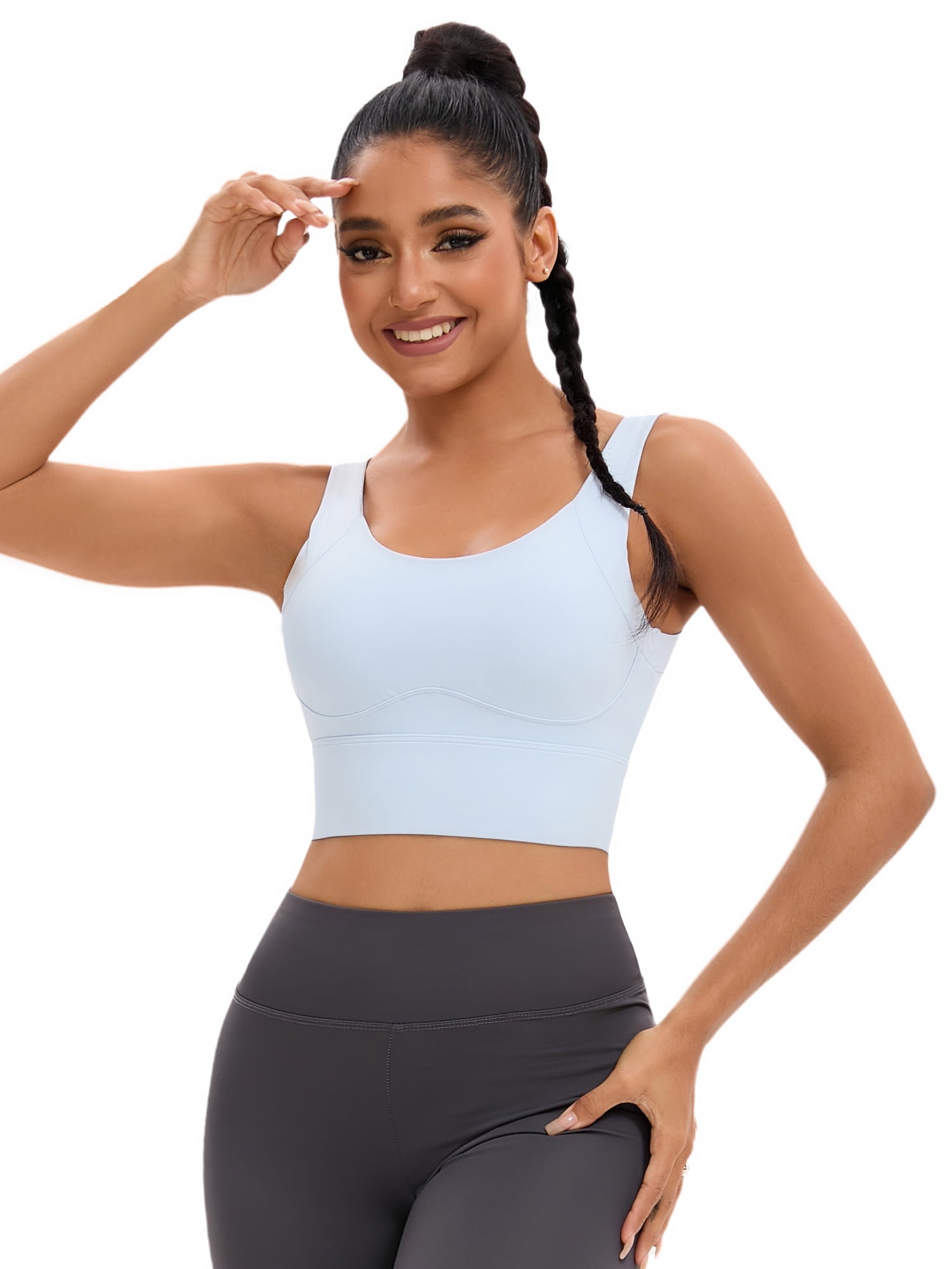 Unique Bargains Women's Full Coverage V-Back Workout Bras Comfort ...