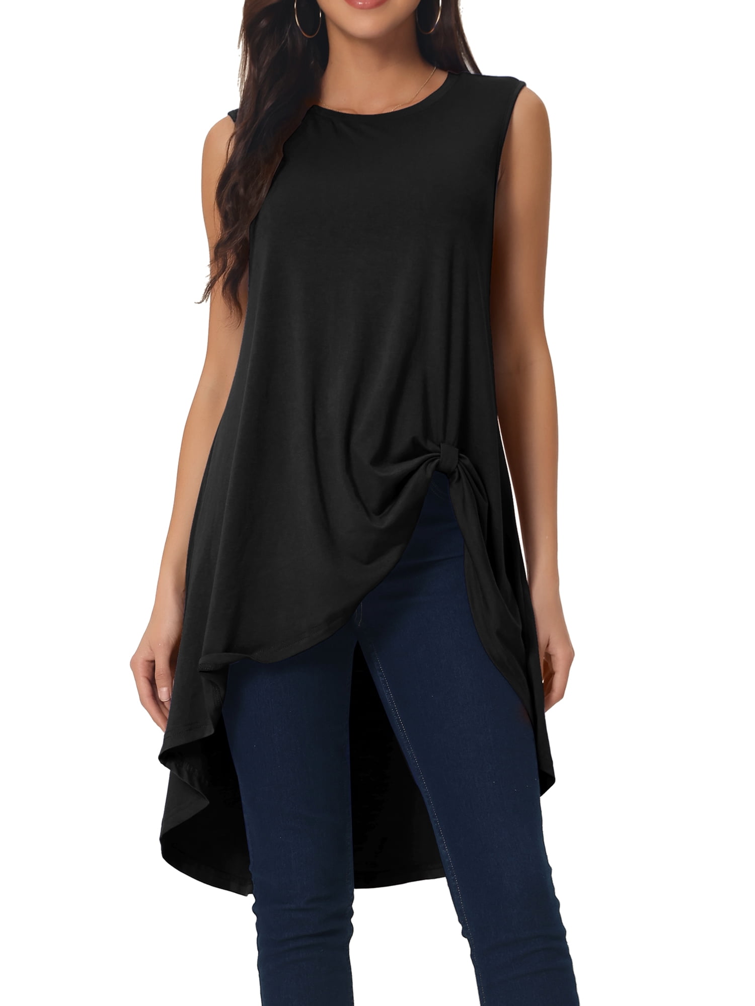 Unique Bargains women's Sleeveless Tunic Top - Walmart.com