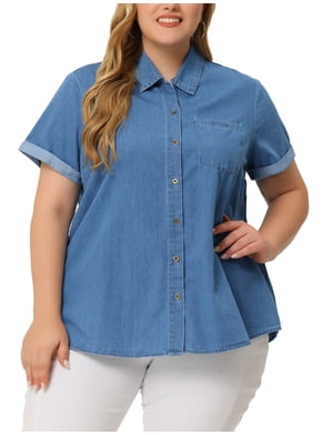 Women's Plus Size Denim Shirts