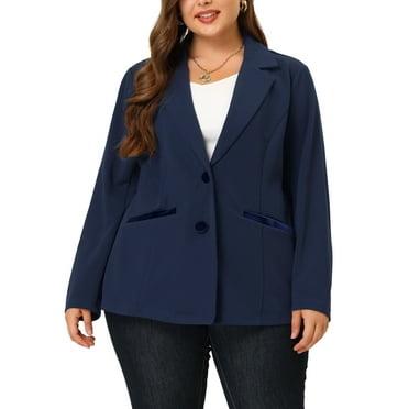 ELOQUII Elements Women's Plus Fitted Angular Blazer - Walmart.com