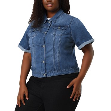 Viikei Womens Denim Jackets Plus Size Denim Jackets for Women Clearance ...