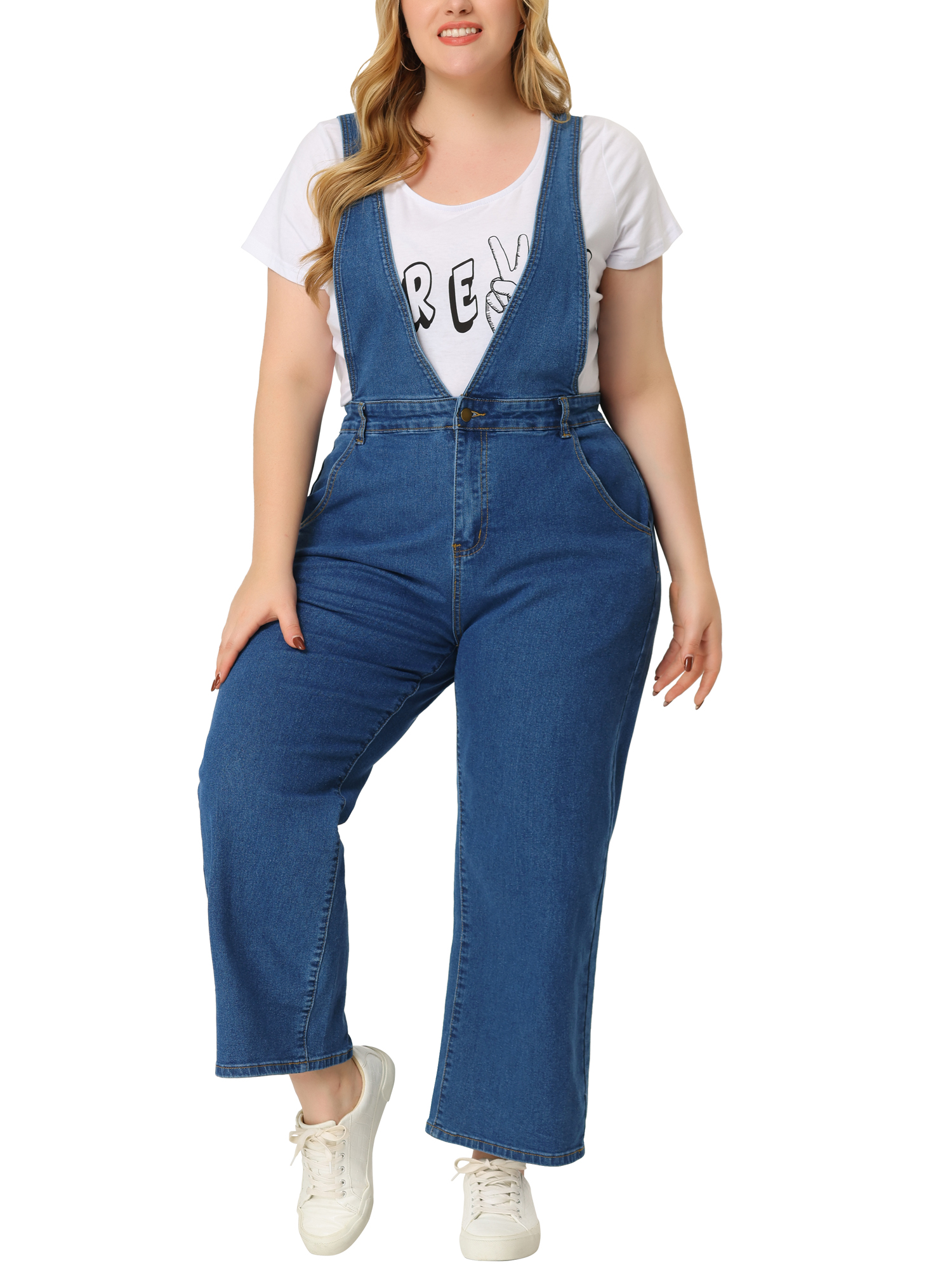 Women Boho Printed Casual Overalls Loose Baggy Bib Pants Jumpsuit ...