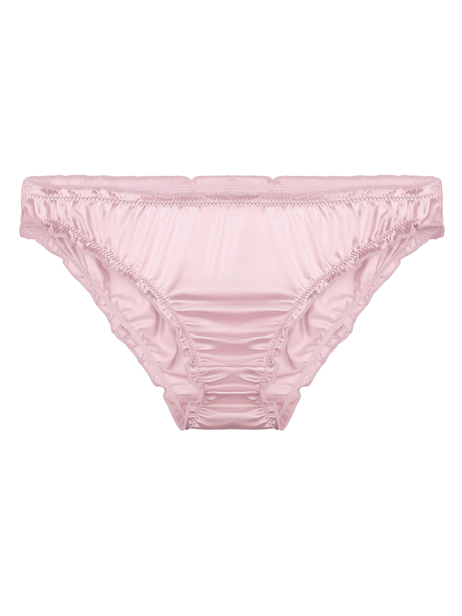 Unique Bargains Women's Plus Size Satin Brief Mid-Rise Hipster Stretchy ...