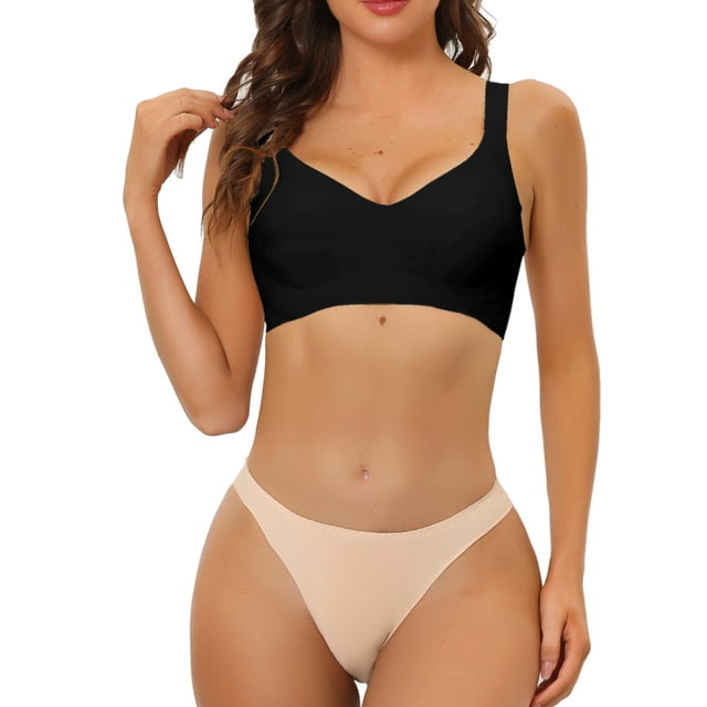 Unique Bargains Women's Wirefree Smooth Adjustable Straps No Show ... Unique Bargains Women's Wirefree Smooth Adjustable Straps No Show ...