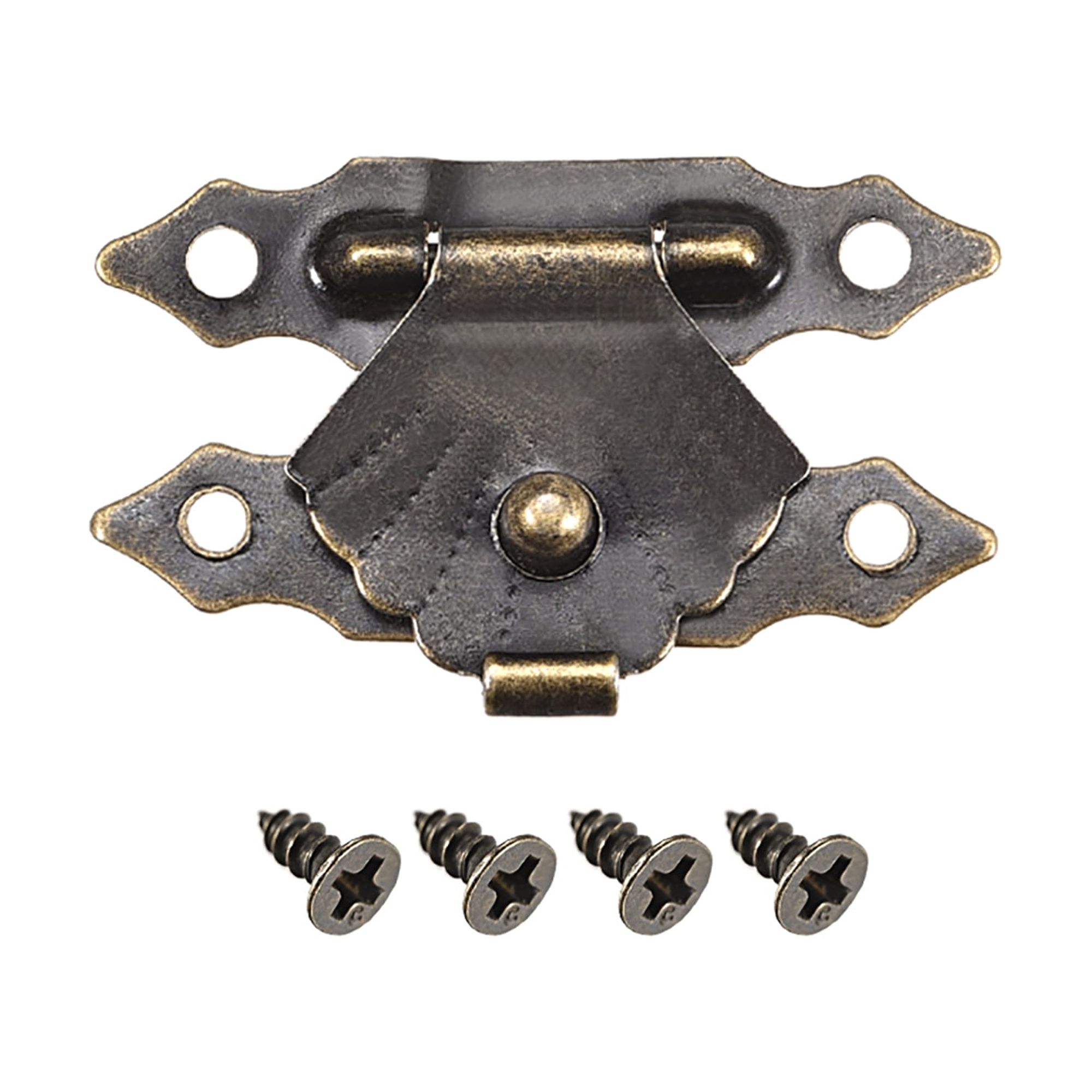 Unique Bargains Wood Case Box Hasp 29x19mm Latches Hook Bronze Tone ...