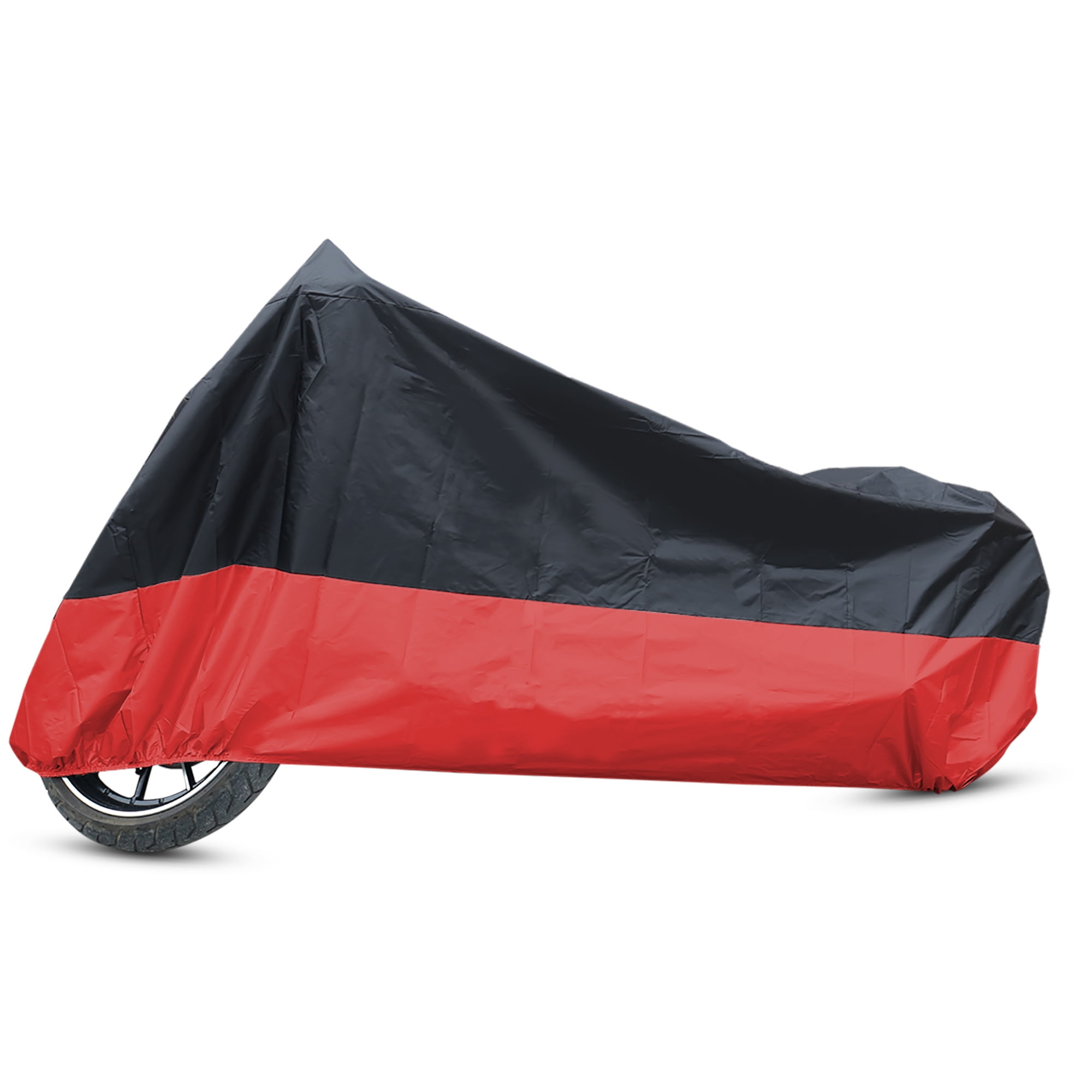 Unique Bargains XL 180T Rain Dust Motorcycle Bike Cover Black+Red ...