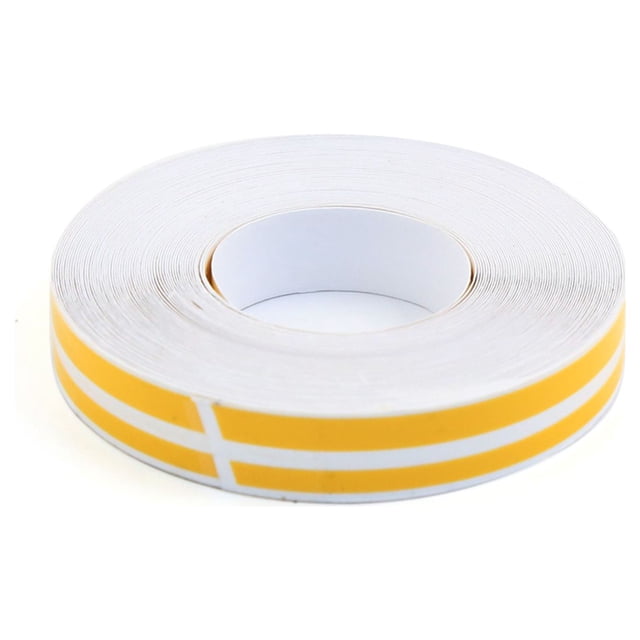 Unique Bargains Yellow Stripe Adhesive Decoration Tape Strip Sticker ...