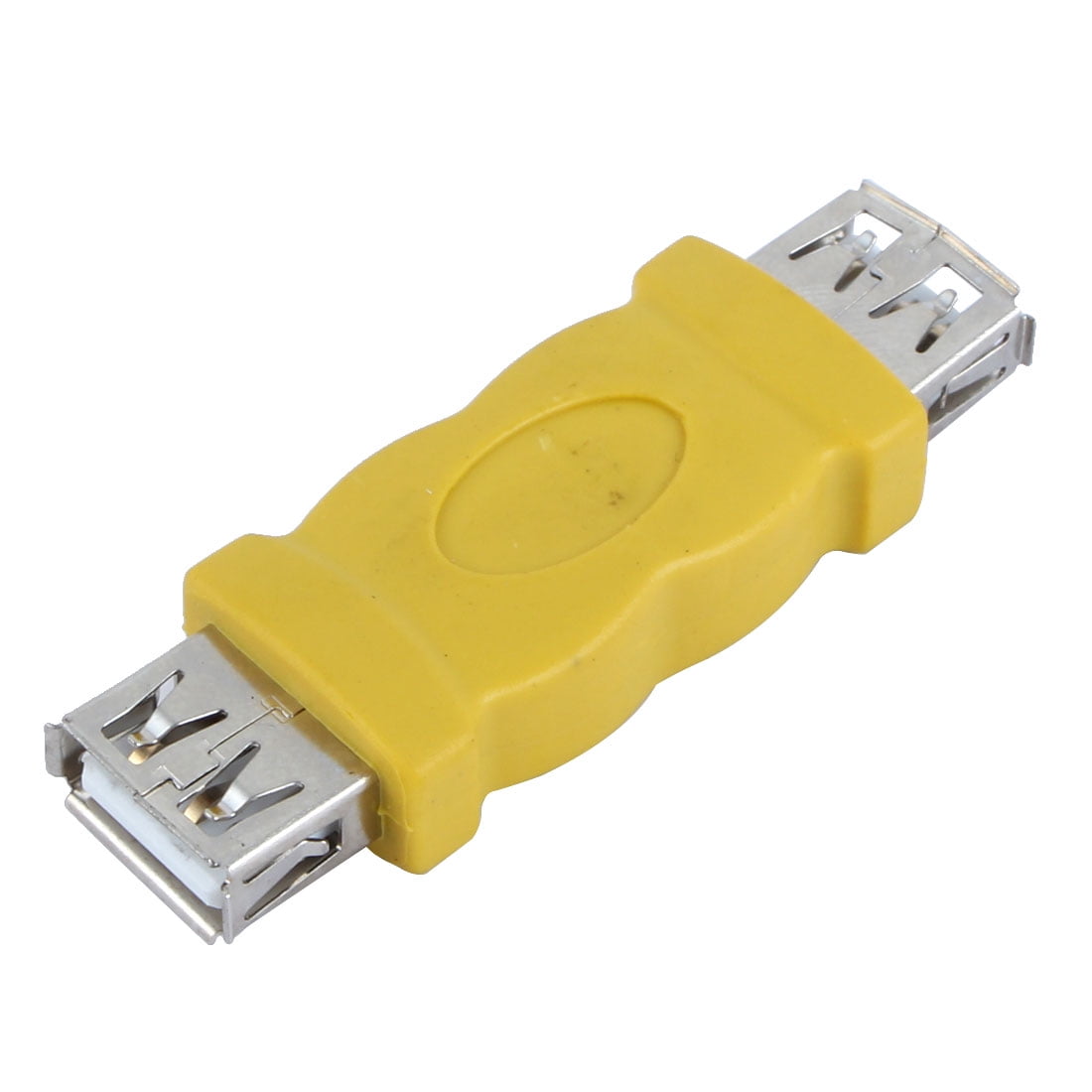 Unique Bargains Yellow USB 2.0 Dual Female Connector Adapter - Walmart.com