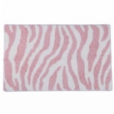 Unique Bargains Zebra Print Absorbent Non Slip Machine Washable Bath ...